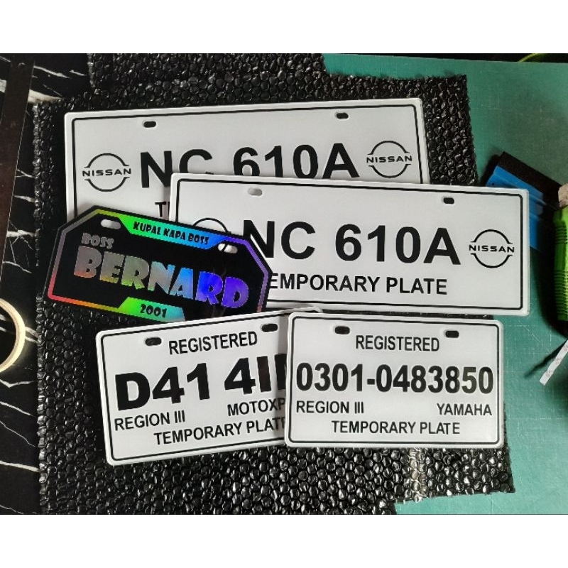 TEMPORARY PLATE FOR MC/EMC (LTO STANDARD) | Shopee Philippines