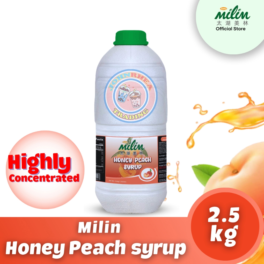 Milin Honey Peach Syrup (2.5KG) | Shopee Philippines