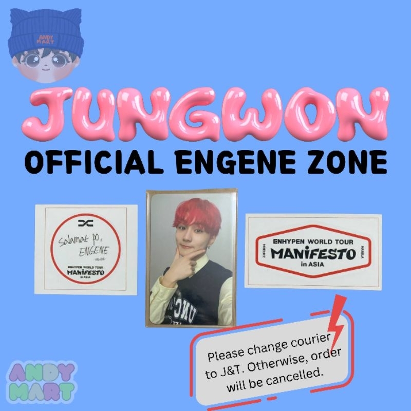 ENHYPEN JUNGWON ENGENE ZONE OFFICIAL PHOTOCARD + SUNGHOON STICKER ...