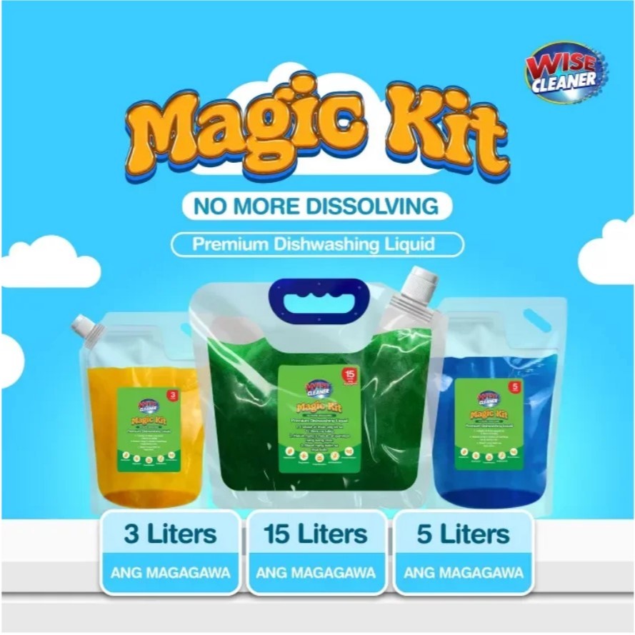 MAGIC KIT PREMIUM DISHWASHING LIQUID KIT WISE CLEANER DIY INSTAKIT DIY INSTANT KIT | Shopee ...