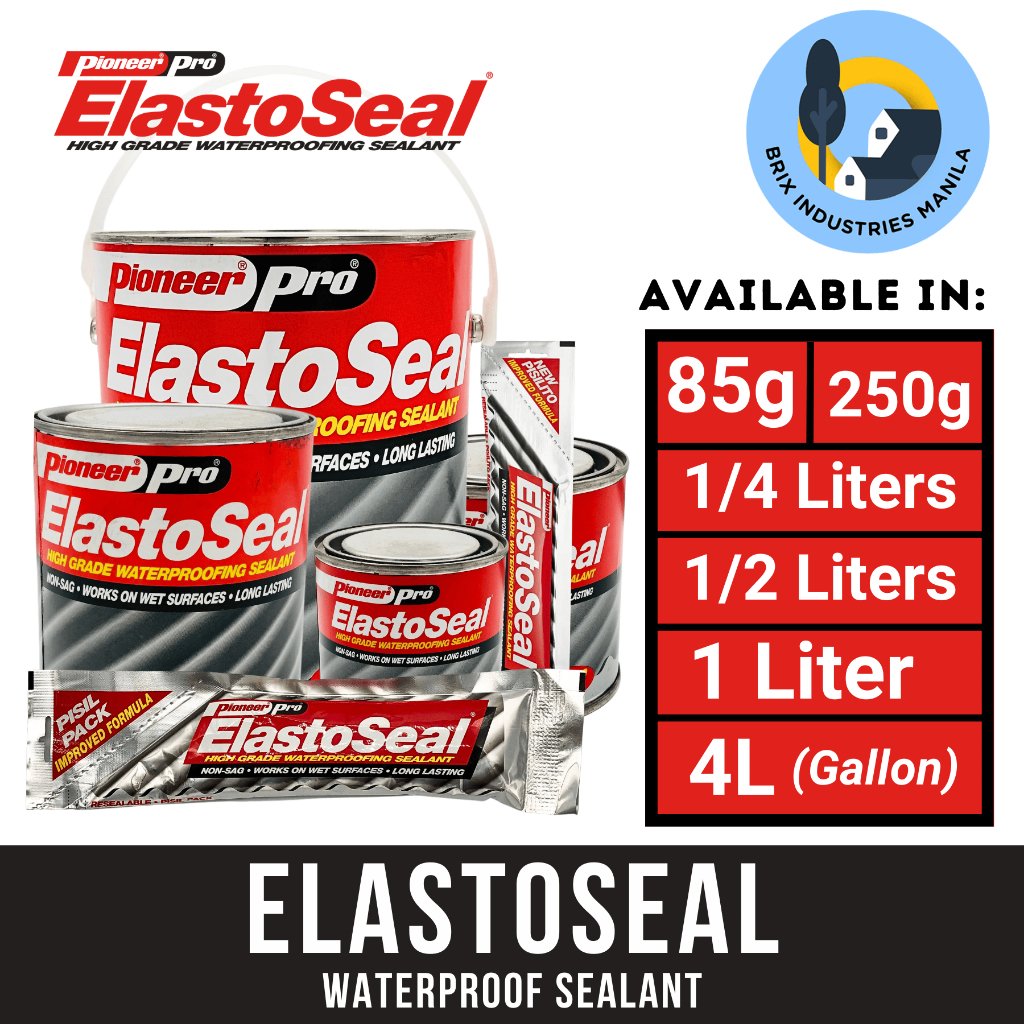 Pioneer Elastoseal High Grade Waterproofing Sealant 1/4L or 1/2L (1/4 Liters or 1/2 Liters ...