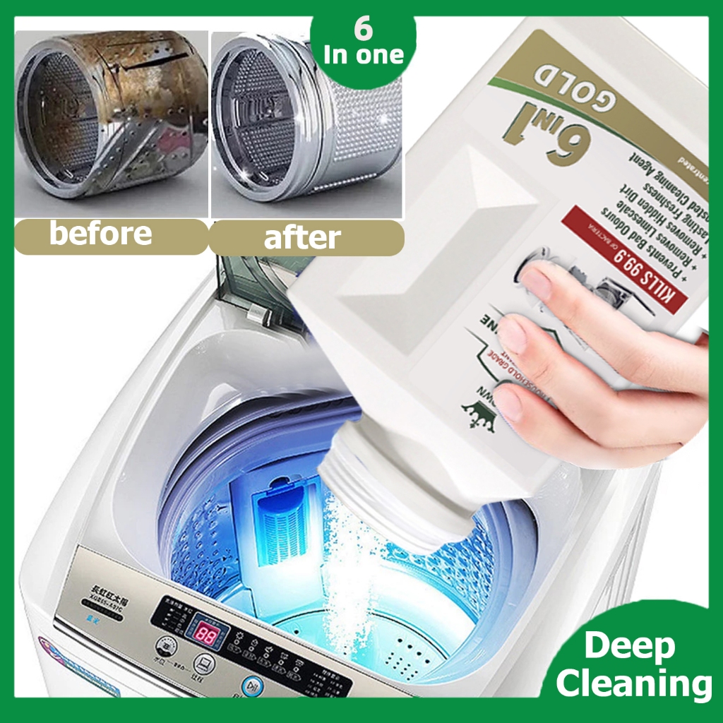 500G Washing Machine Cleaner Powder Descaler Odor Remover Deep Clean ...