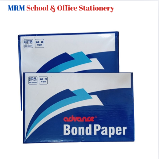 MRM Stationery Advance Bond Paper Substance 20 500 Sheets | Shopee ...