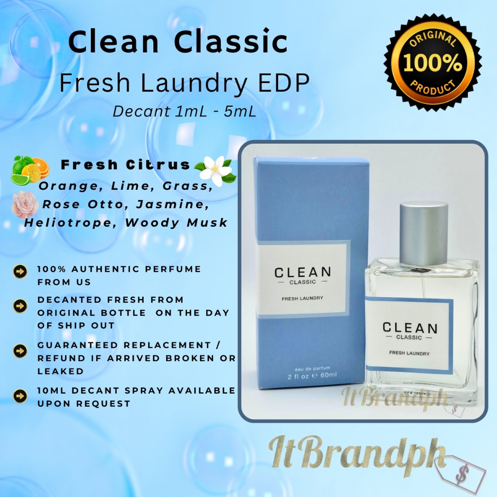 Decant Clean Classic Fresh Laundry Eau de Parfum for Women (NOT FULL ...