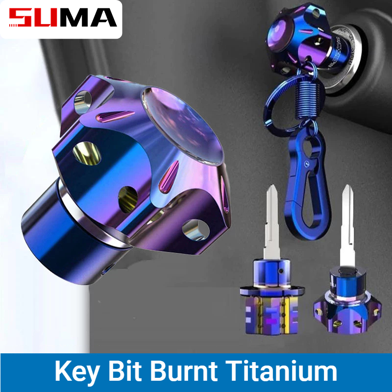 Universal Motorcycle CNC Key Bit Burnt Titanium Key Head Modified Key ...
