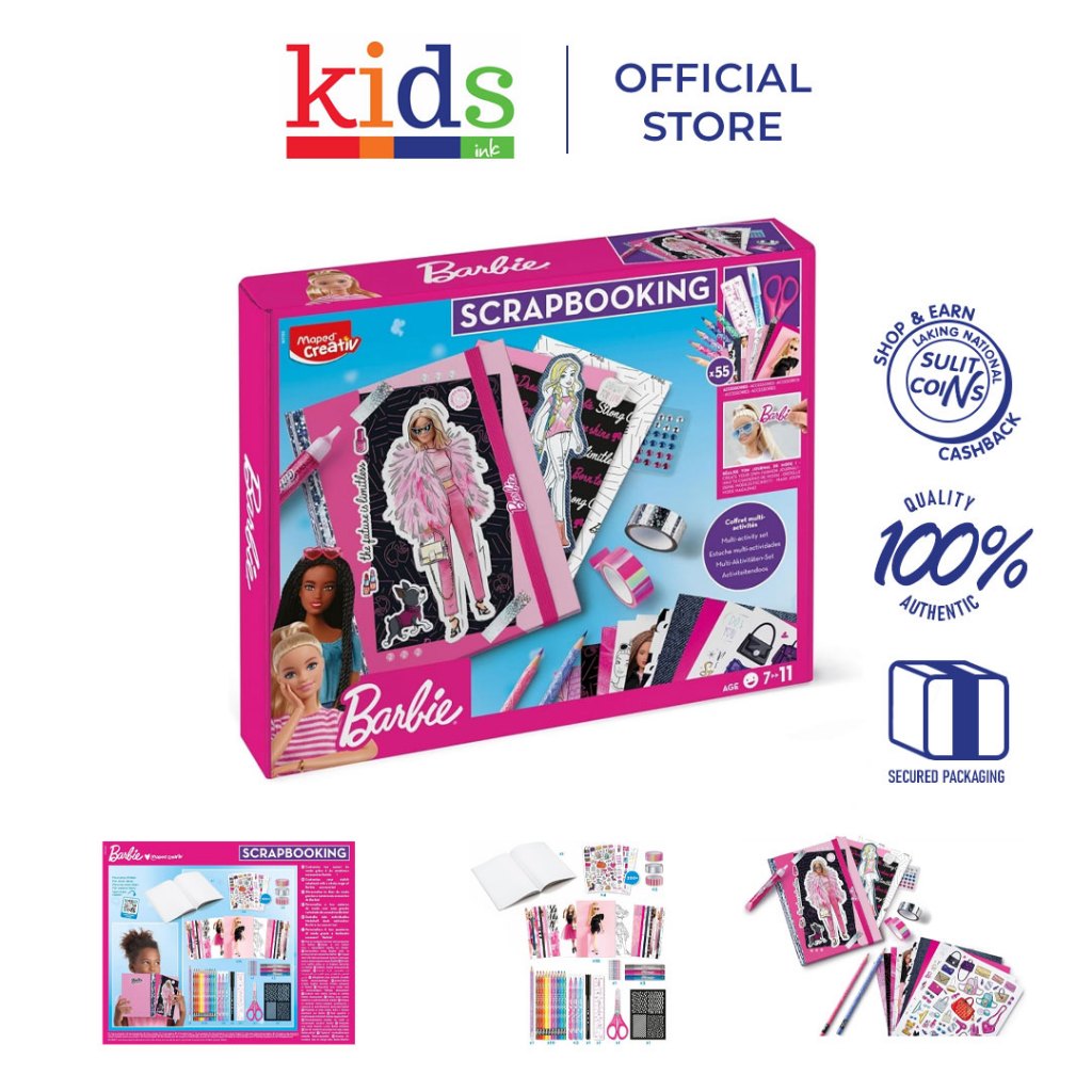 Maped Scrapbooking Set - Barbie - Kids Ink | Shopee Philippines