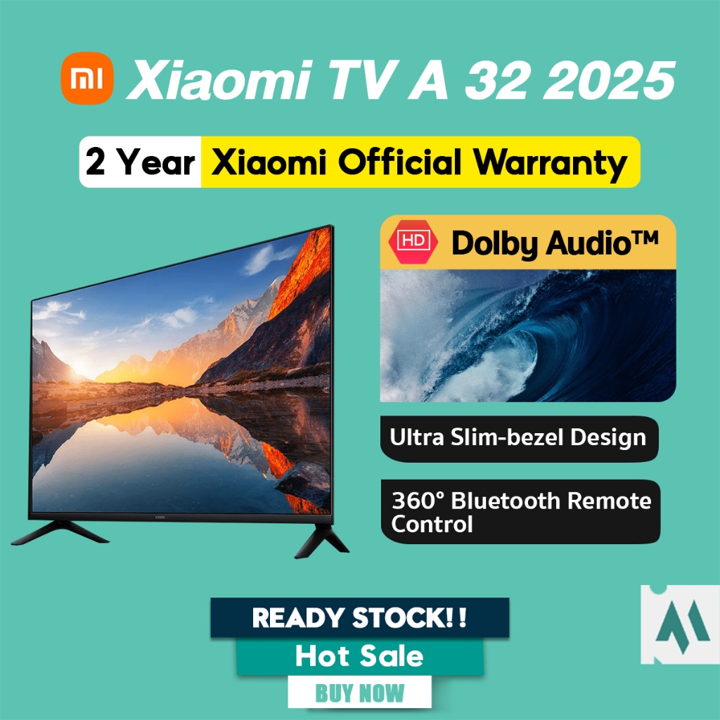 【2 Year Warranty】Xiaomi TV A 32 2025 Compact Size With Colorful Display ...