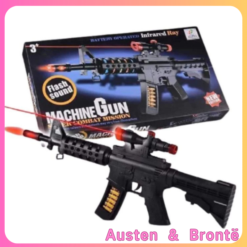 Toy Gun With Infrared And Sound Kids Electric Music Glowing Black Toy ...