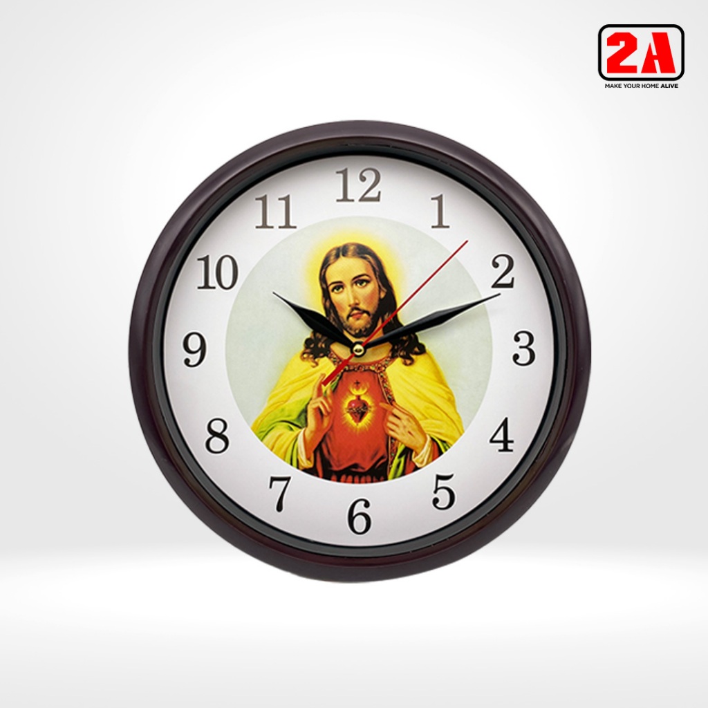 2A Wall Clock Religious Catholic Christian Jesus & Mary 10" for Home ...