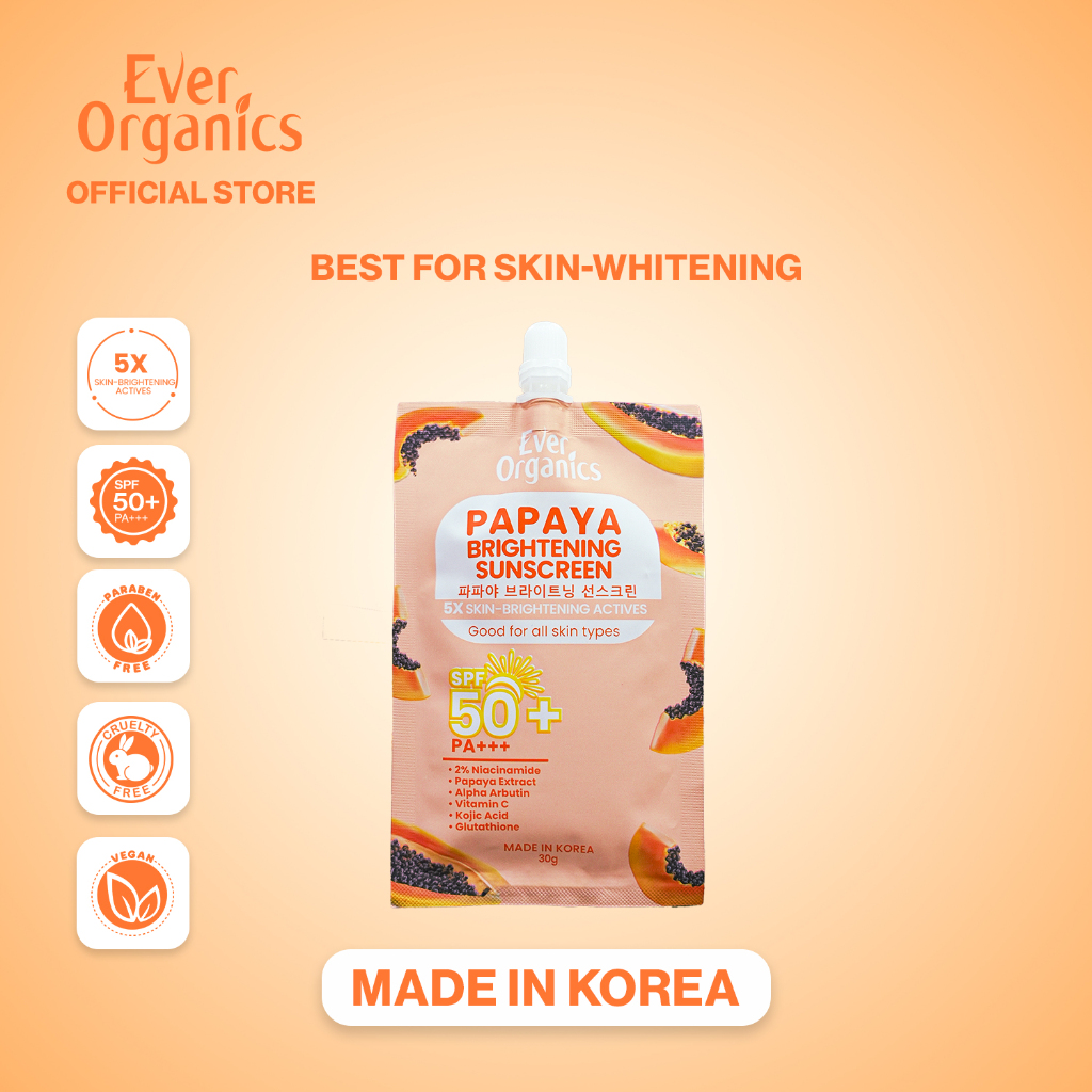 Ever Organics Papaya Brightening Sunscreen SPF 50+ PA+++ | Shopee ...