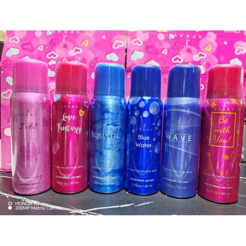 J Spray 60ml(Wave,Aquatic,Blue water,Love fantasy,I do,Be with you ...