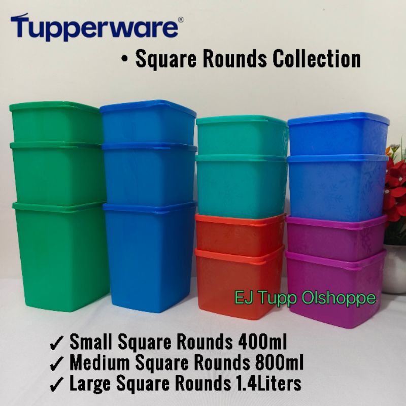 Original Tupperware Snowflakes Square Rounds Collection | Shopee ...