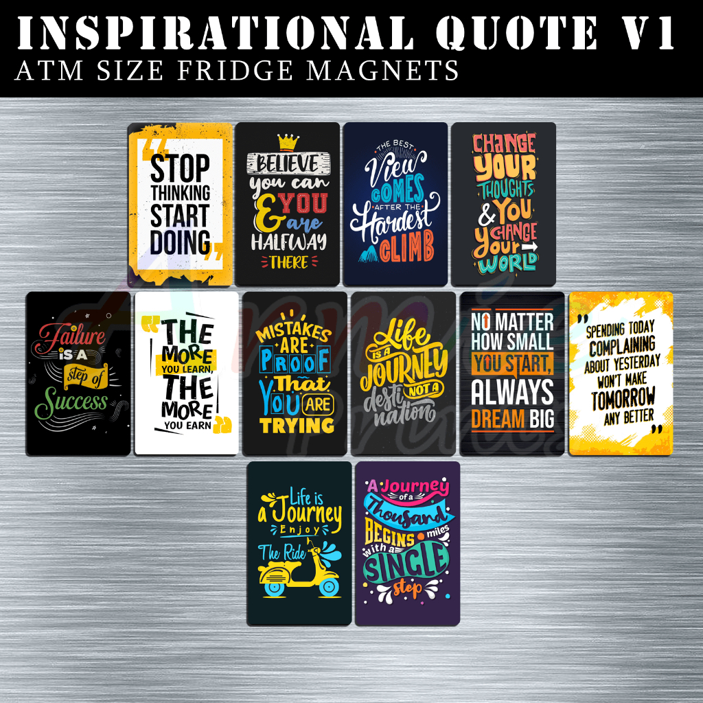 Inspirational, Positive Vibes and Motivational Quotes ATM Size Ref ...