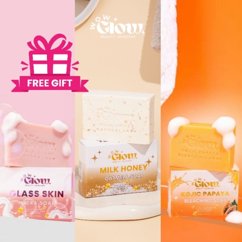 Wow Glow Kojic Papaya Bleaching Soap / Milk Honey Oatmeal / Glass Skin ...