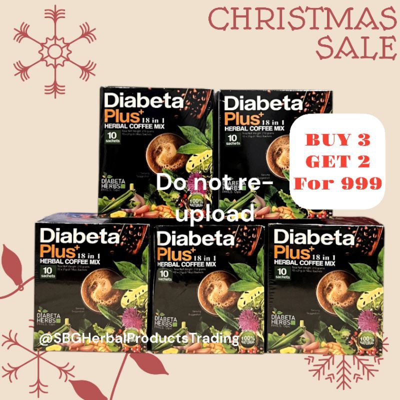 BUY 3 GET 2 Diabeta Plus 18 in 1 Coffee. Cheapest Coffee | Shopee ...