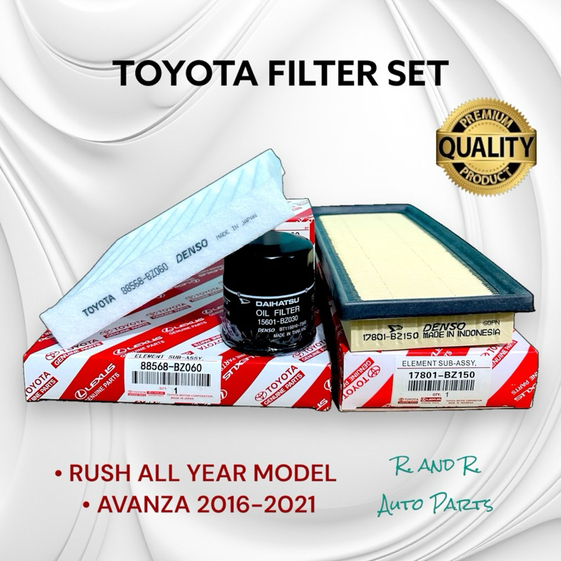 ORIGINAL TOYOTA RUSH AVANZA AIR FILTER AND CABIN FILTER AVANZA AIR ...