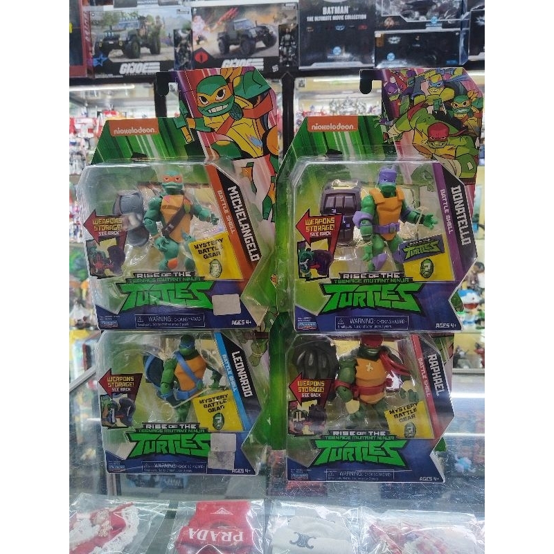 Playmates Rise of the Teenage Mutant Ninja Turtles Battle Shell Set of ...