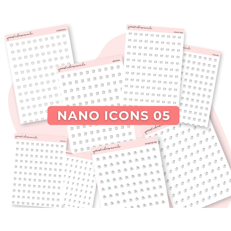 Planner [nano icons] Stickers - Kawaii 05 | Shopee Philippines