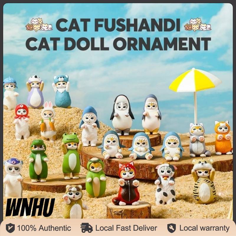 Cat cos doll small model ornaments cute handmade model toys cat twisted ...