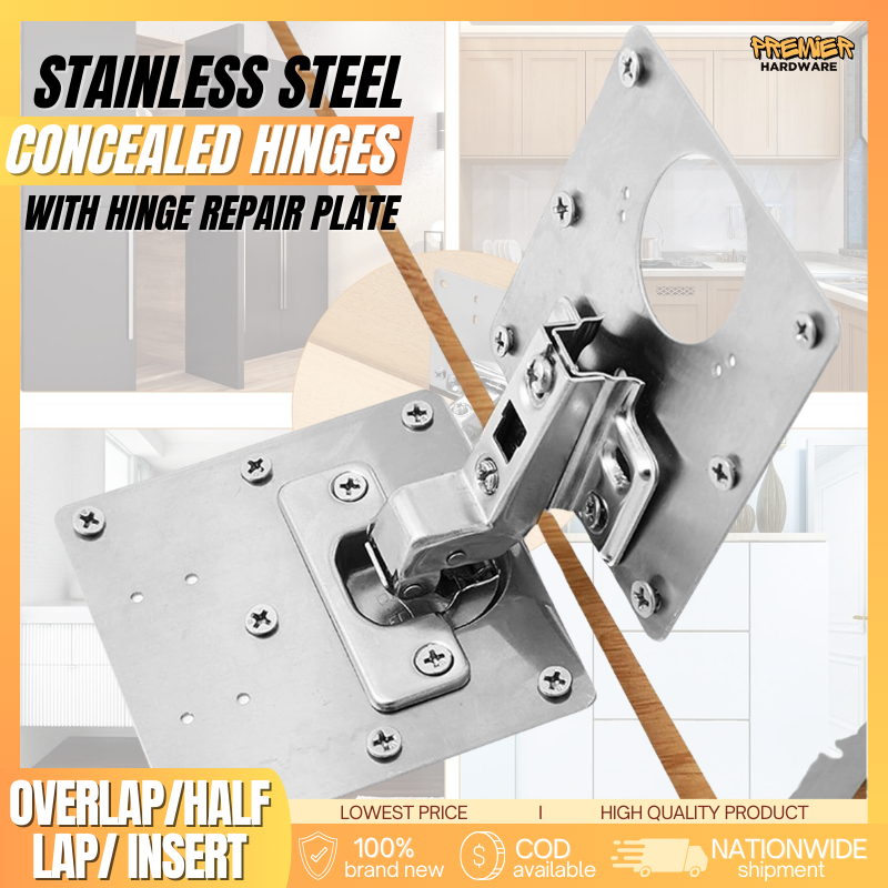 Concealed Hinges Overlap Half Lap Insert 304 SS Premier Hardware ...