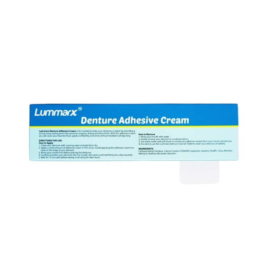 Lummarx Denture Adhesive Cream 40g | Shopee Philippines