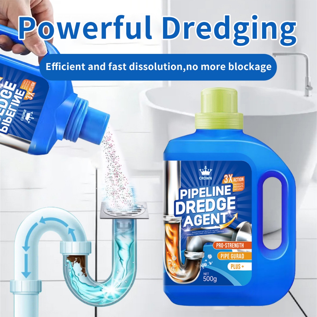 500G Drain Cleaner Clog Remover Sink Toilet bowl Pipe Clogged Remover ...