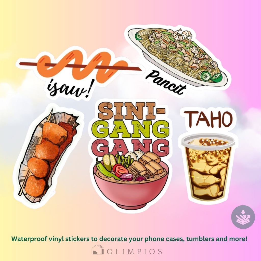 CUTE FILIPINO FOOD - Waterproof Vinyl Semi-Transparent Laminated ...