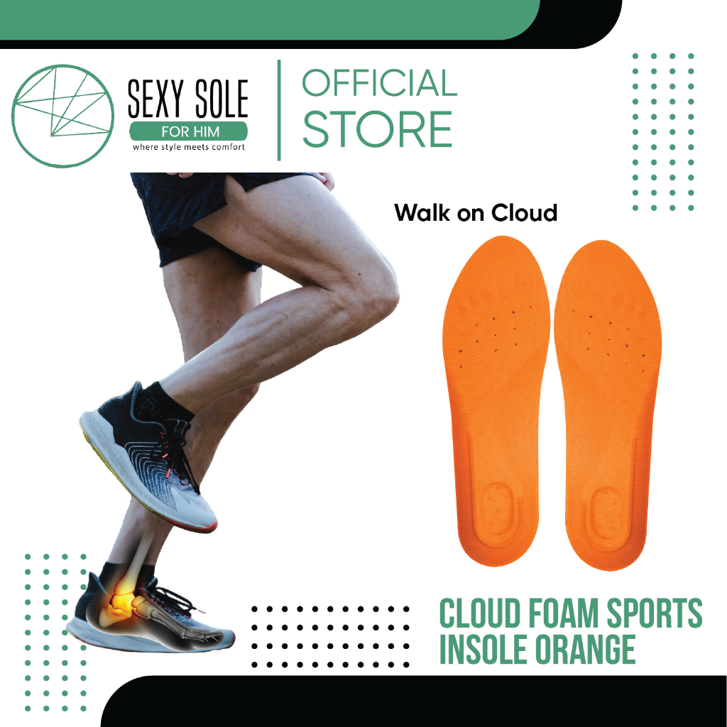 The Sexy Sole Cloud Foam Insole Sports Insoles Memory Foam Arch Support ...