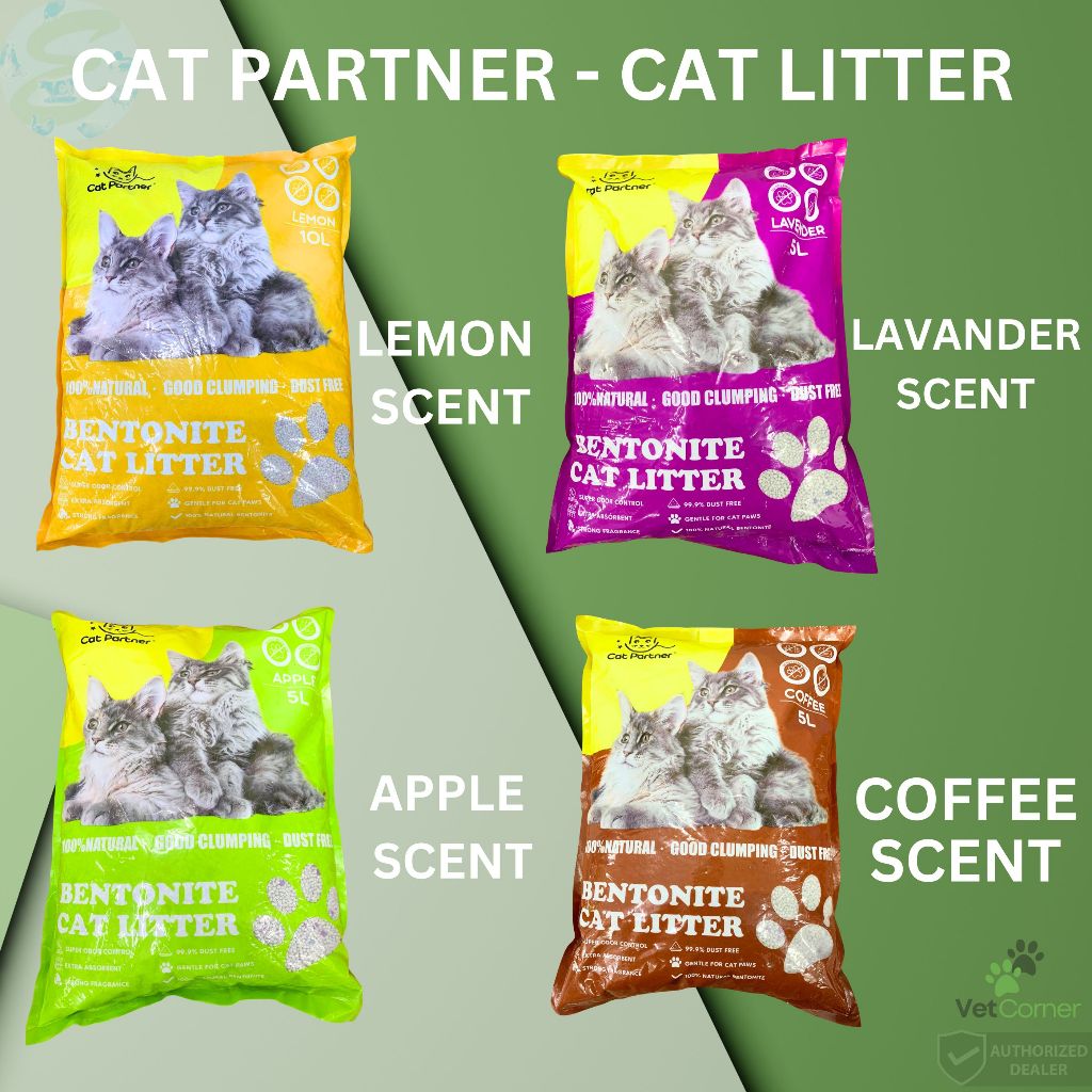 CAT LITTER - CAT PARTNER - 10 LITTERS (Apple, Lemon, Lavender & Coffee ...