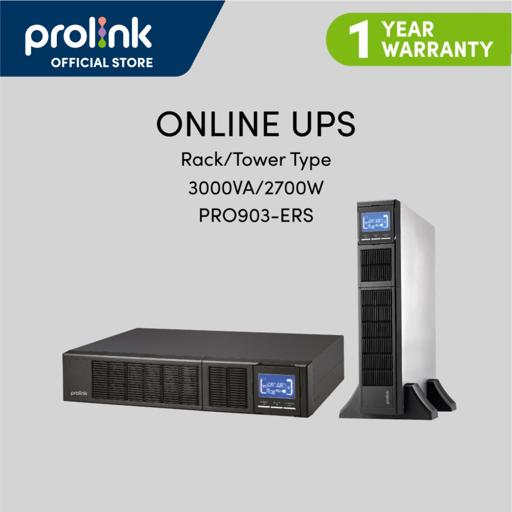 3KVA/2700W Pure Sine Wave Online UPS w AVR Computer Server Medical ...