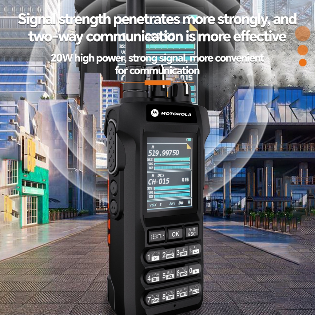 Motorola walkie talkie R8 4 Band VHF/UHF interphone Radio 20Watt long ...