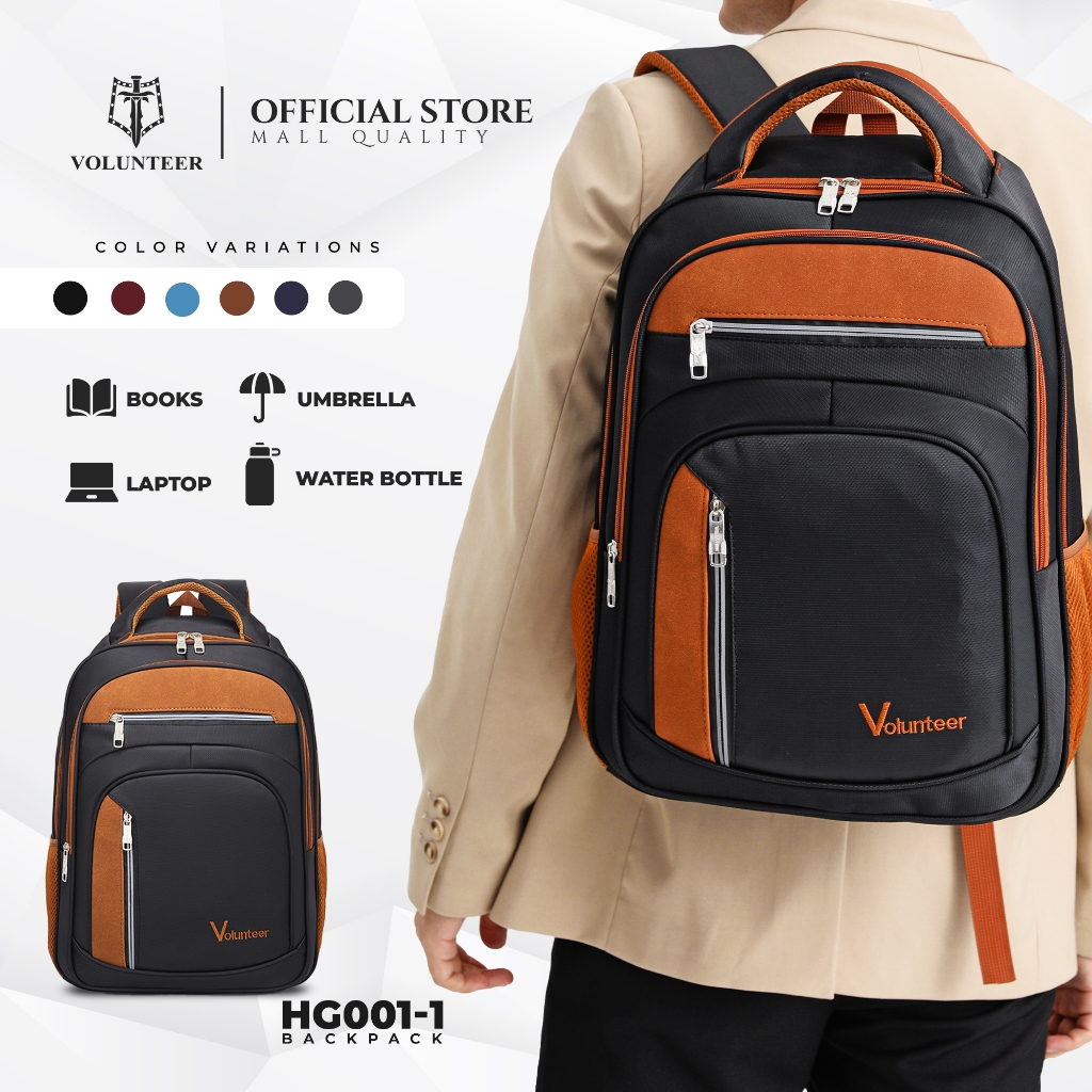 VOLUNTEER BAGS Men's Business Bag Large Capacity Anti-theft Backpack ...