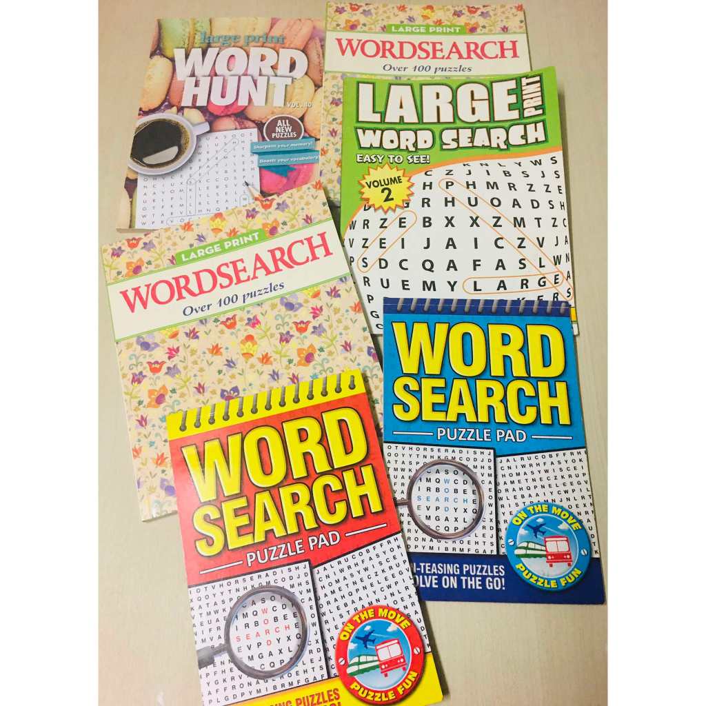 Large Print Word Search, Word Search Puzzle Pad | Shopee Philippines