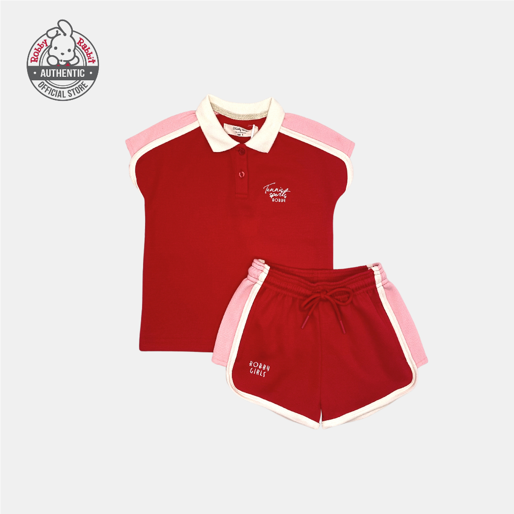 Robby Rabbit Girl Courtside Chic Blouse and Shorts Set (Red) | Shopee ...