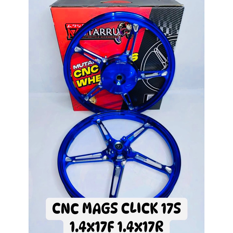 MUTARRU CNC MAGS HONDA CLICK 125/150 17S 1.4 FRONT 1.4 REAR | Shopee ...
