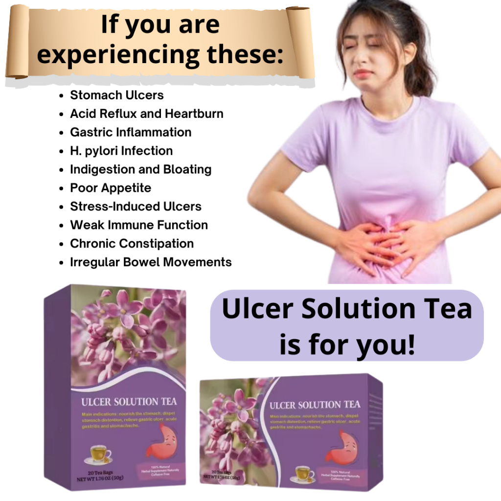 Ulcer Solution Tea: Relieves stomach ulcers, acid reflux, heartburn ...