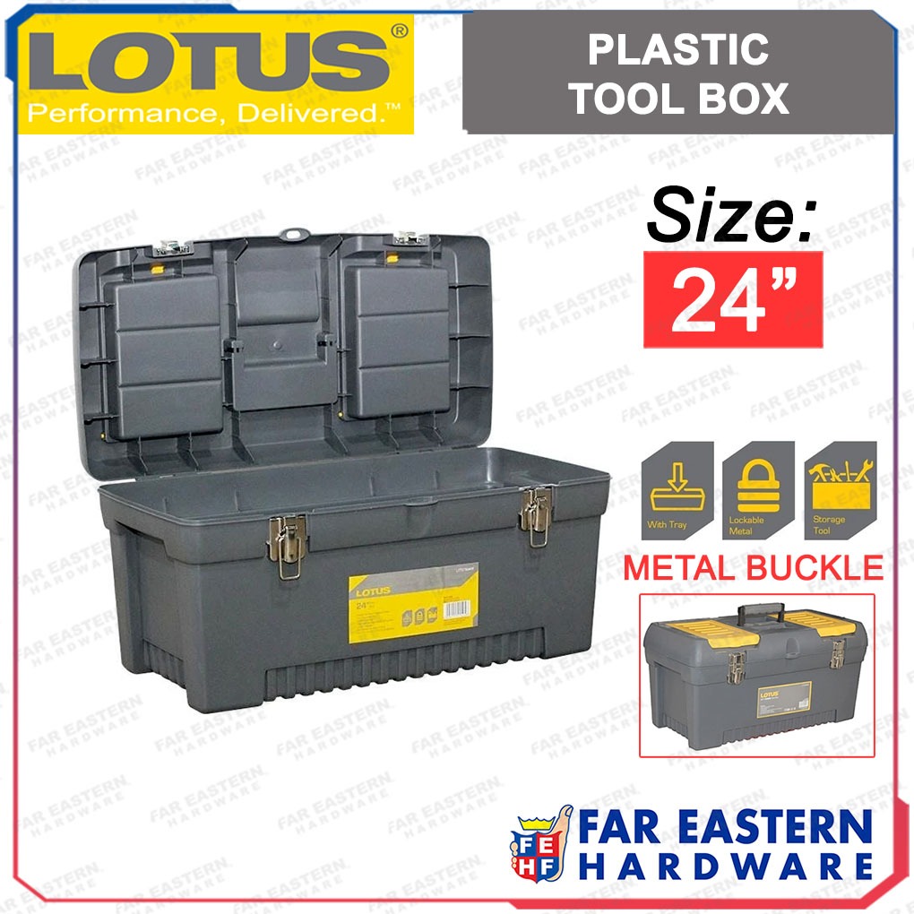 LOTUS Toolbox Organizer Storage Plastic Tool Box 24" LTTSTB2400 LTTB ...