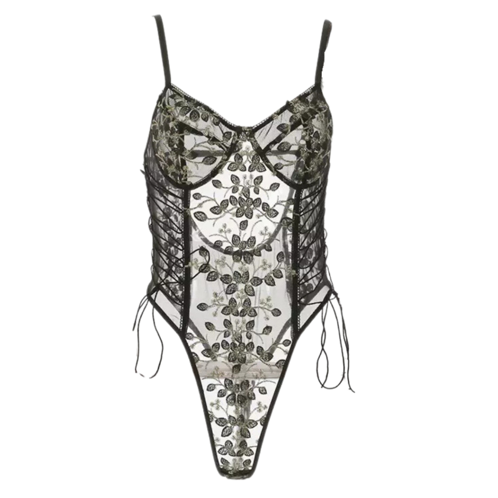 Night Lust Women Diana Sexy Lace Mesh Lingerie Bodysuit with Snap ...