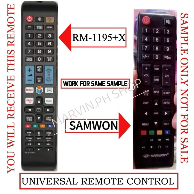 Ready to use Universal remote control for SAMWON smart tv remote na ...
