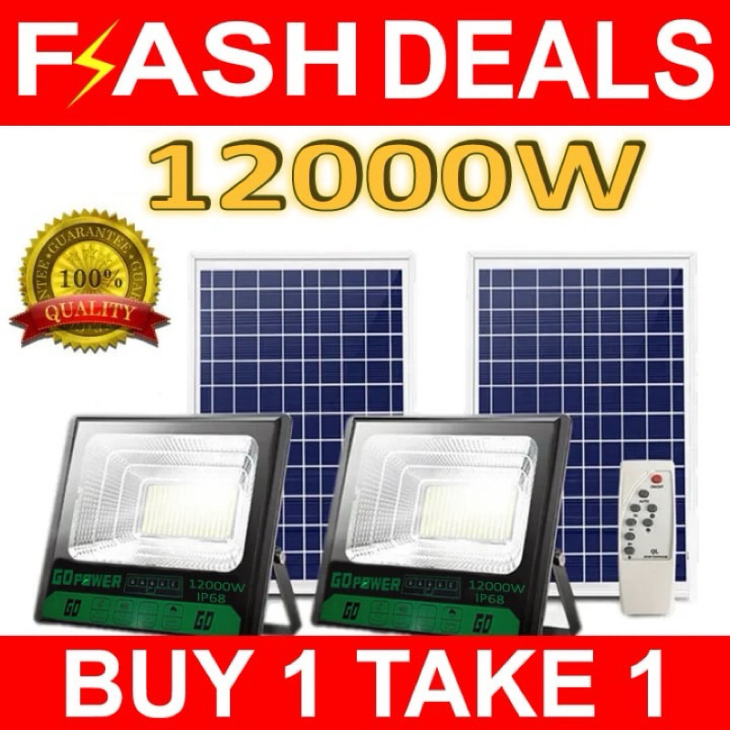 Buy 1 Take 1 Solar Light 10000W Flood IP68 solar Light outdoor ...
