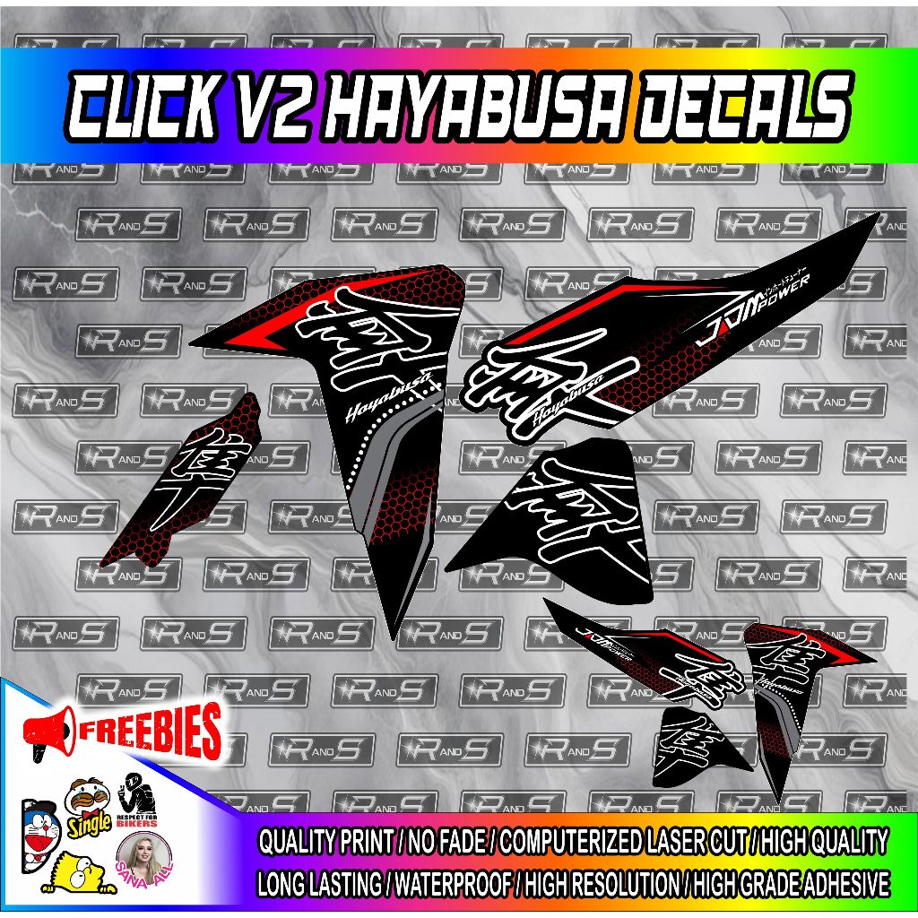 HONDA CLICK V2 HAYABUSA STICKER DECALS | Shopee Philippines