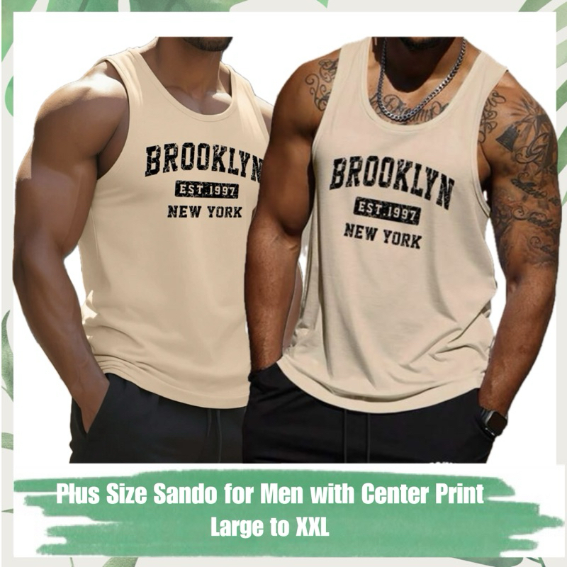 Plus Size Sando for Men with Center Print-Large to XXl | Shopee Philippines