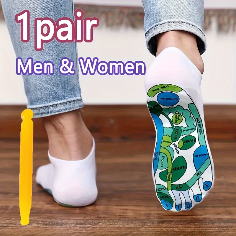Fine Acupressure Reflexology Socks With Massage Stick Foot Massage for ...