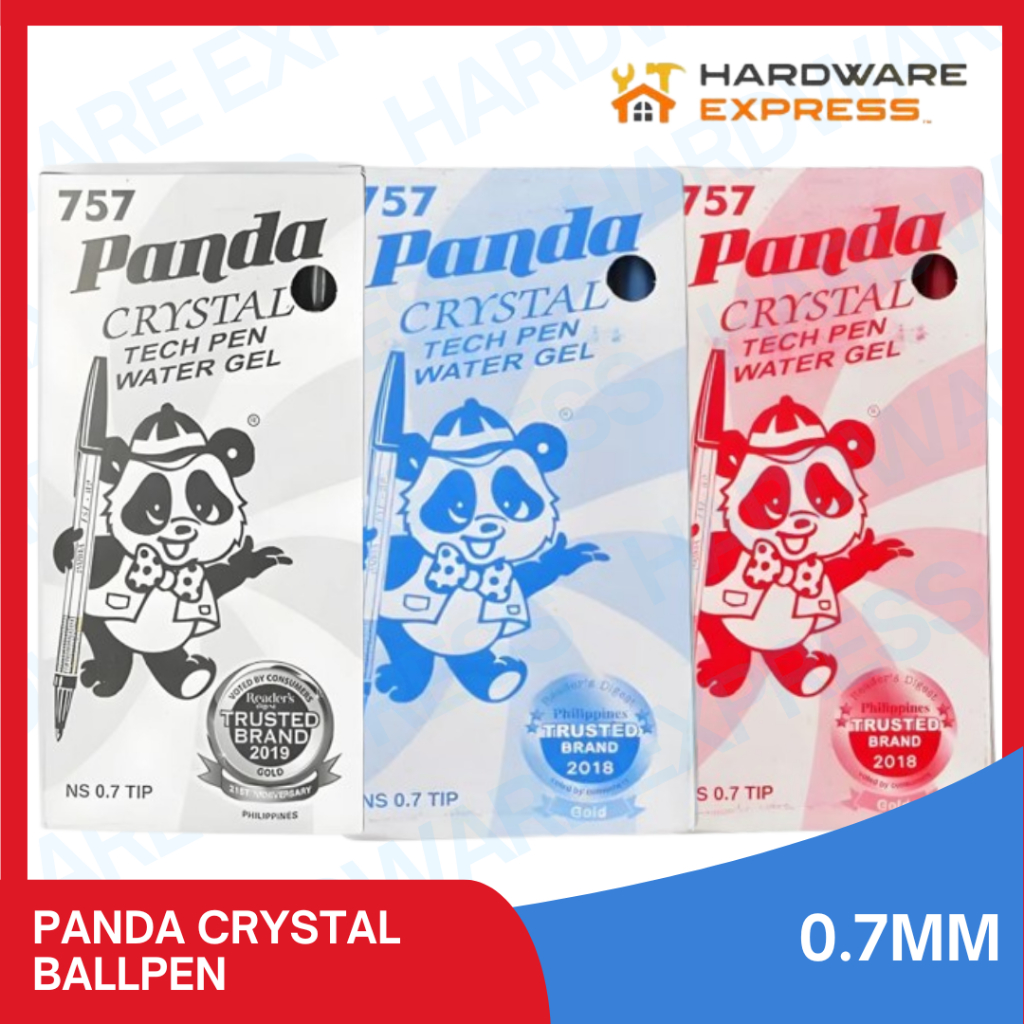 Panda Crystal Tech Pen Water Gel 757-RP Ballpen (PER PC) | Shopee ...