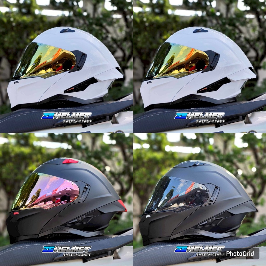 SEC REVIVE PLAIN MODULAR - DUAL VISOR FREE CLEAR LENS, ANTI-FOG FILM ...