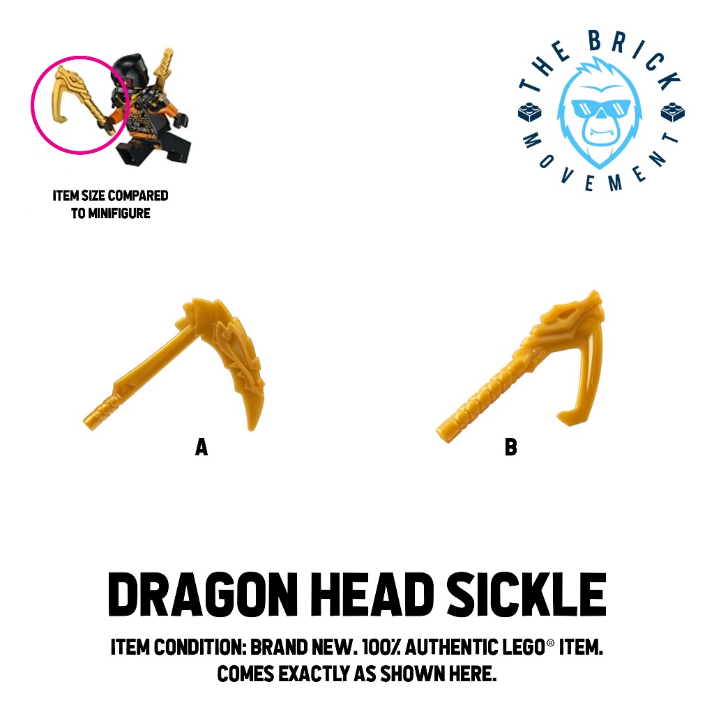 ACCESSORIES - WEAPON - NINJAGO Dragon Head Sickle | Shopee Philippines
