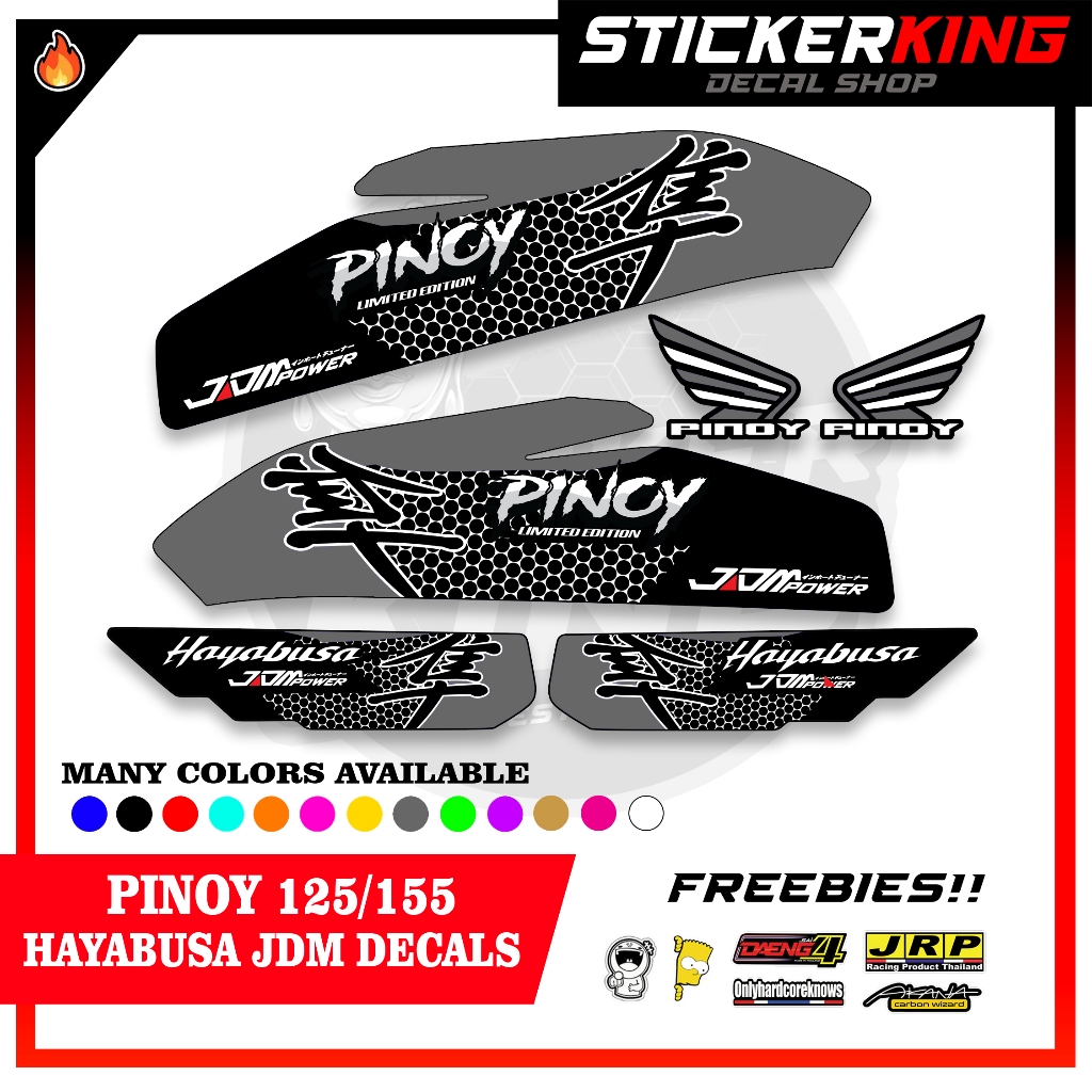 Pinoy 125 155 Hayabusa Decals with Freebies Stickers Thailand Indo ...