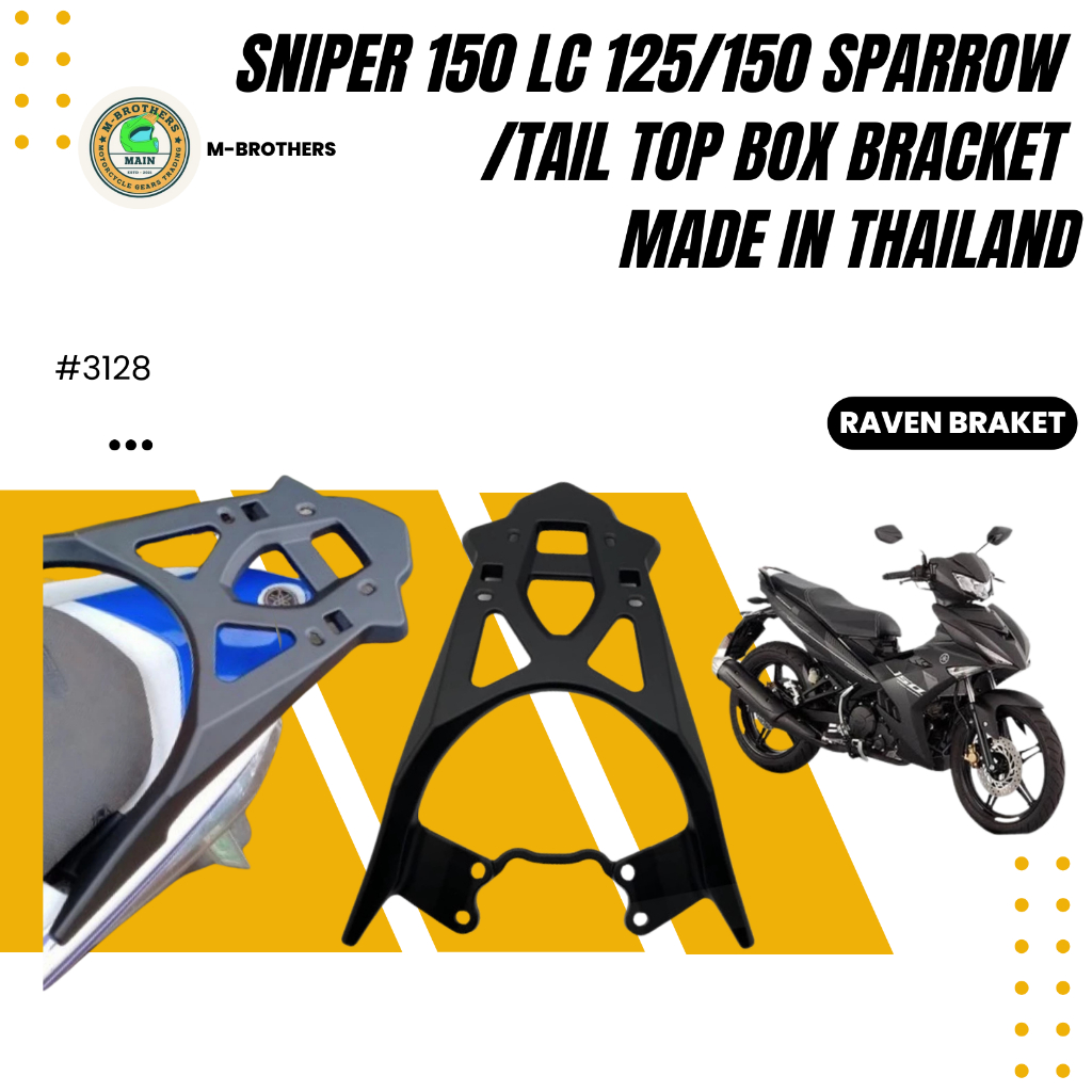 #3128 Sniper 150 LC 125/150 Sparrow Bracket /Tail Top Box Bracket Rear ...