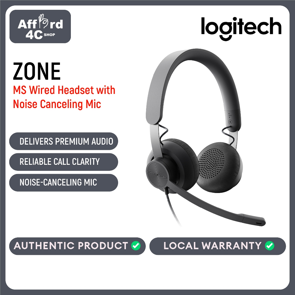 Logitech Zone Wired Headset with Noise Canceling Mic | Shopee Philippines