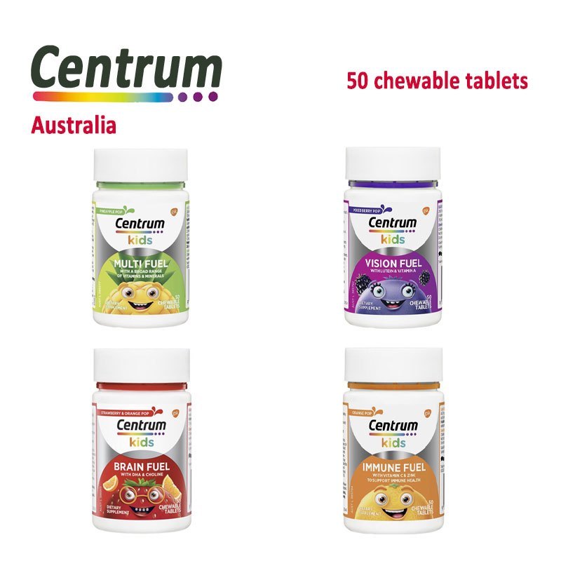 Centrum Kids Multivitamins Chewable Brain Fuel / Immune Fuel / Multi ...